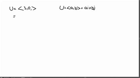 SOLVED Writing vectors in Terms of i and j Write the given vector in terms of i and 𝐣 𝐮 3 0