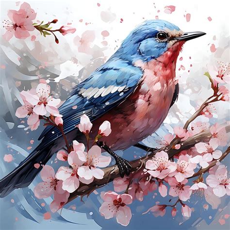 Premium Ai Image Watercolor Of A Shower Of Cherry Petals Spring