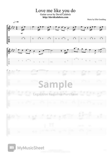 Ellie Goulding Love me like you do 악보 by David Calabrés