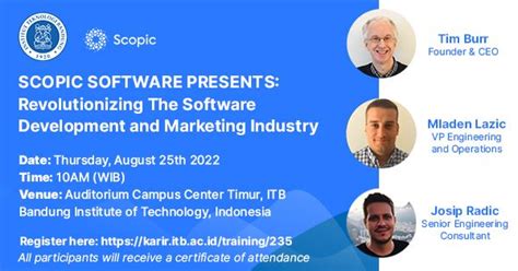 scopic on linkedin scopic is coming to the bandung institute of