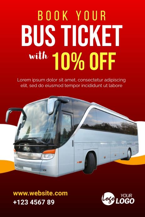 Bus Ticket Booking Poster Design Template Postermywall
