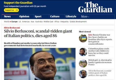 Imprensa Internacional Repercute A Morte De Silvio Berlusconi Sbt News