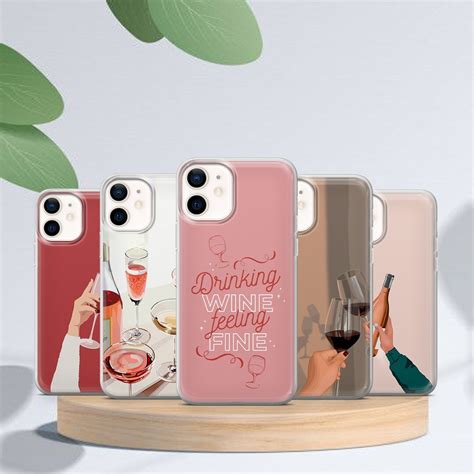 Girly Pink Wine Phone Case Cocktail Drink Cover For Iphone 14 13 12 Pro 11 Xr 8 7 Samsung S23