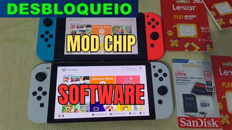 Mostrando O CHIP De Desbloqueio Switch V2 LITE OLED Dica Modelo V1 Via Software YouTube