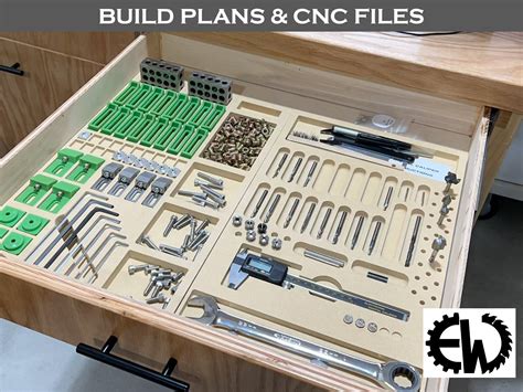 Cnc Bit And Work Holding Drawer Organizer Build Plans And Cad Etsy
