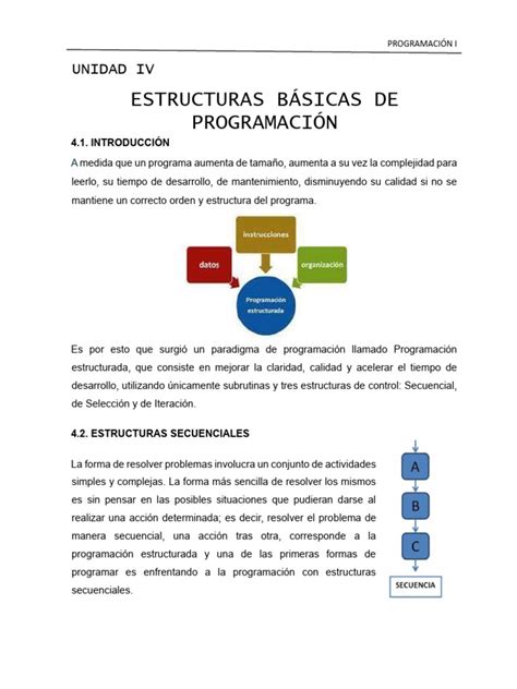 Estructuras Básicas De Programación Pdf Lenguaje De Programación