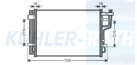 condenser suitable for Kia (976061H000) - KÜHLER-RATH