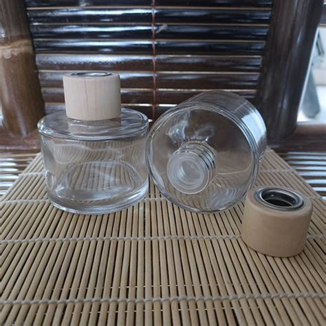 Jual Botol Reed Diffuser 100ml Bulat Tutup Kayu Round Lid Botol