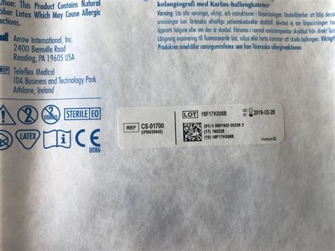 Novo Arrow Cs 01700 Arrow Karlan Introducer Laparoscopic Cholangiography Set With Karlan Balloon