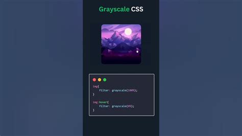 Grayscale Css Webdesign Css Youtube