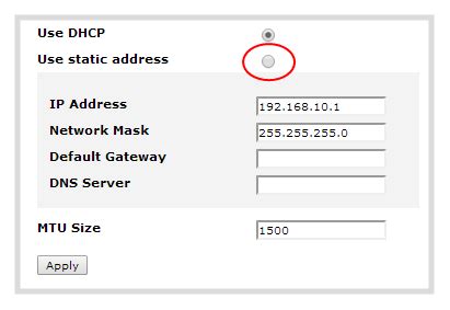 Configure A Static IP Address