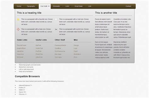 Css3 Mega Drop Down Menu By Pixelworkshop This Mega Drop Down Menu Is A Flexible And Easy To