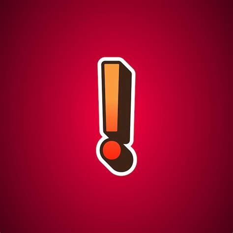 Point D exclamation 3d De Style Dessin Animé Vecteur Premium