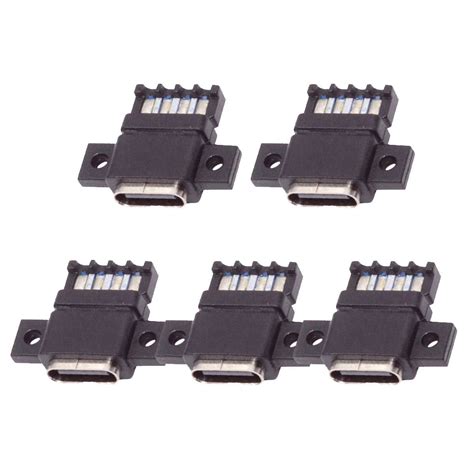 CY Pcs Set DIY OEM Type C Female Socket Connector To Pin PCBA Pinout Flat Scew Mount Type DC