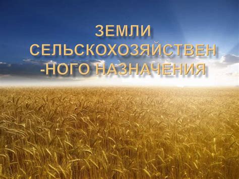Правовой режим земель С Х назначения Тема 13 презентация онлайн
