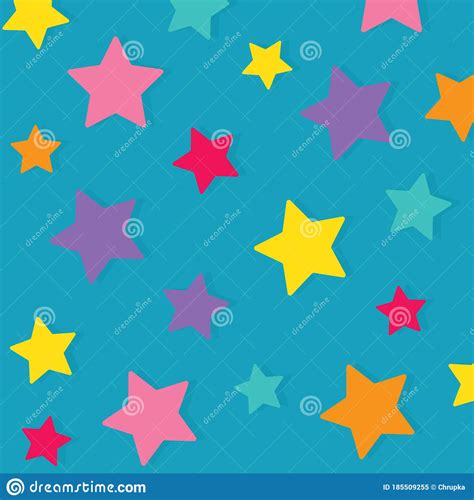 Colorful Star Shape Pattern Stock Vector Illustration Of Texture