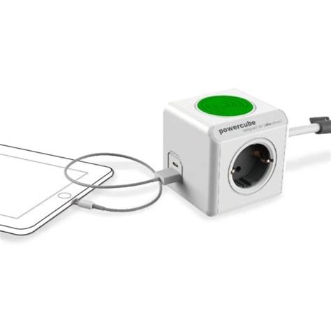 Allocacoc Enchufe Modular Allocacoc 3 Tomas De Corriente Cargador Inalámbrico Salidas A C