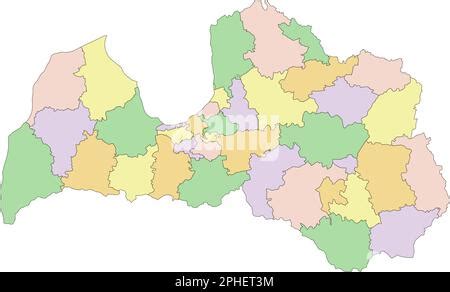 Mapa político altamente detallado y editable con capas separadas