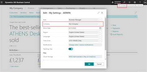 business central 2022 wave 2 bc21 new features switch companies