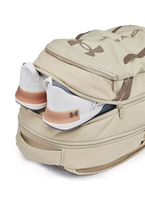 Ua Hustle 60 Backpack Khaki Basetaupe Dusk