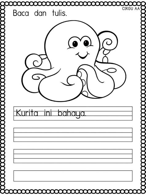 Latihan Menulis Ayat Prasekolah Keelytarobaird