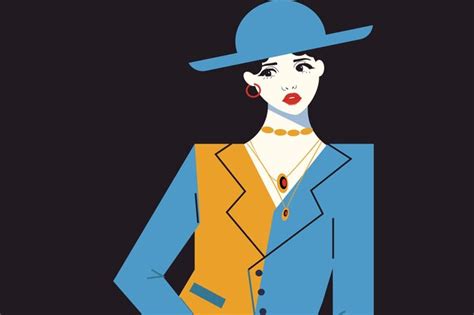 Premium Vector Fashionable Woman Illustration