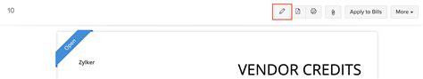 Vendor Credits Help Zoho Books