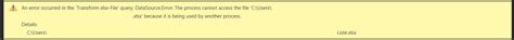 query can t use data from file which is open microsoft fabric community