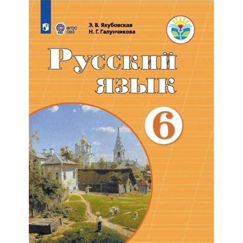 Русский язык. 6 класс. Учебник. Коррекционная школа. 2023. Якубовская Э ...