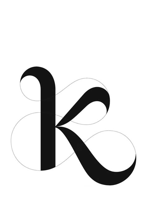 Typography K Font Design