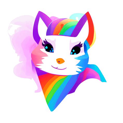 Rainbow Butterfly Unicorn Kitty Graphic · Creative Fabrica