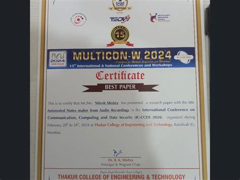 nitesh mishra on linkedin multiconw2024 bestpaperaward 12 comments