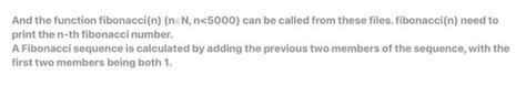 Solved Write 2 Files：fiboc And Fibohand The Function