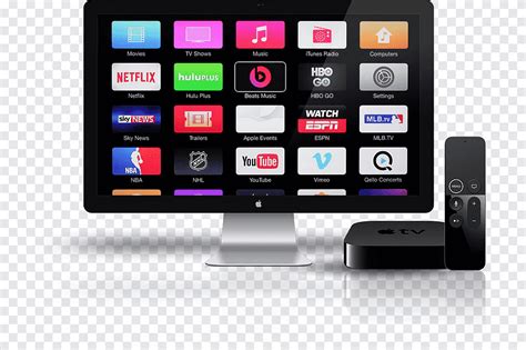 텔레비전 디스플레이 장치 스트리밍 미디어 쇼박스 자막 사과 텔레비전 간단한 기계 장치 Png Pngegg
