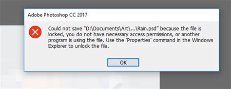Solved Photoshop File Is Locked And Cannot Be Saved What Adobe Product Community 9363077