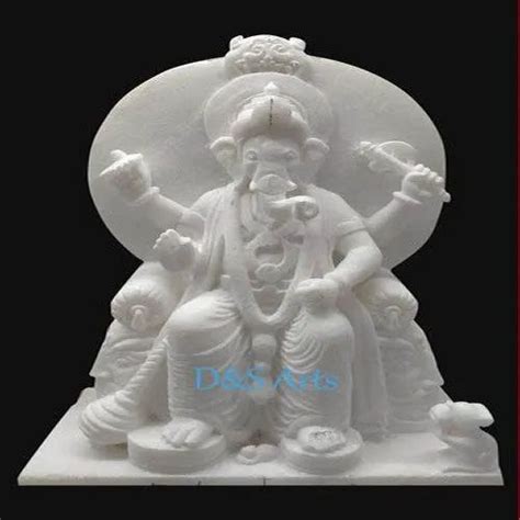 White 12feet Polished Marble Ganesh Statue At ₹ 35000piece In Jaipur