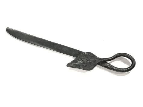 Forged my first leaf and letter opener : r/Blacksmith