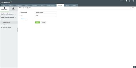 Configuring Gateway Cluster In Log Cloud