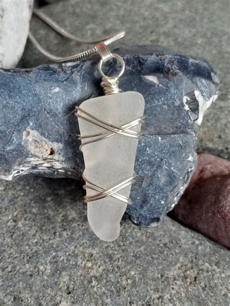 Wire Wrapped Sea Glass Pendant Folksy