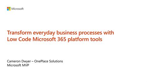 Microsoft Low Code No Code Business Process Automation Pptx