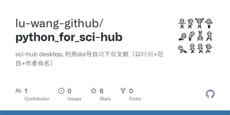 Github Lu Wang Githubpythonforsci Hub Sci Hub Desktop 利用doi号自动下载文献（以时间题目作者命名）