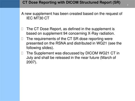Ppt Ct Dose Reporting With Dicom Structured Report Powerpoint