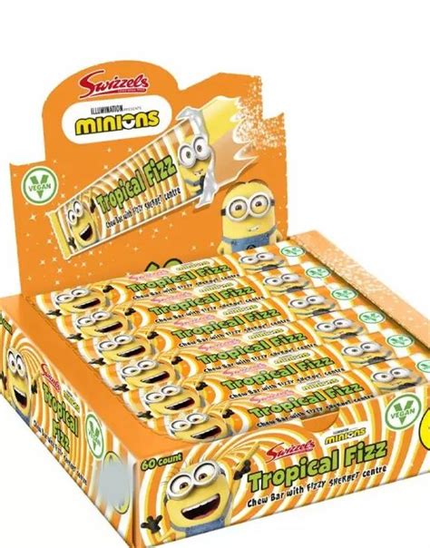 60 Sk Swizzels Drumstick Chew Bar Minion Tropical Fizz Hel Æske 1 08