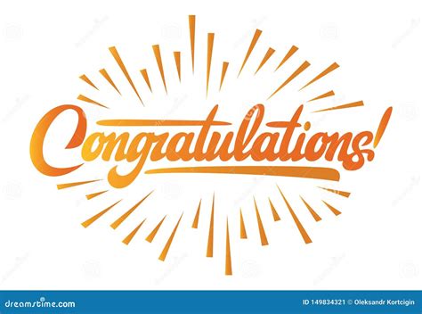435 Congratulations Vector Illustration Isolate On Gray Background