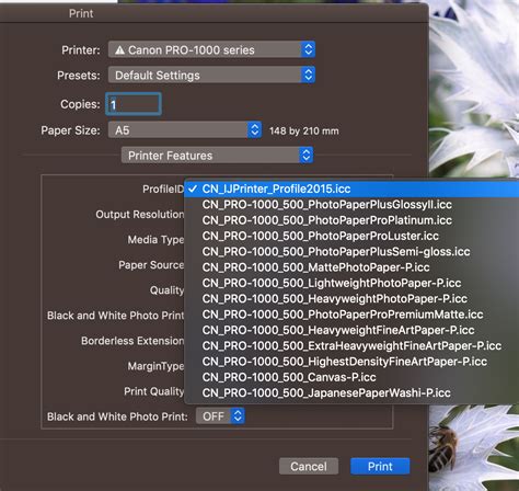 New Printer Features Menu On Osx Mojave Canon Community