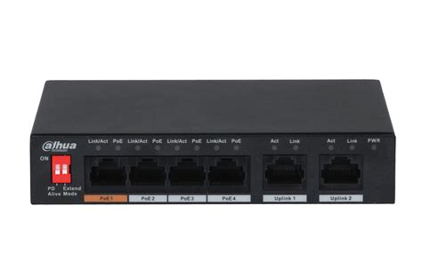 Dahua Poe Switch 4port 2up 60w Pfs3006 4et 60 V2 Fidelity Technology