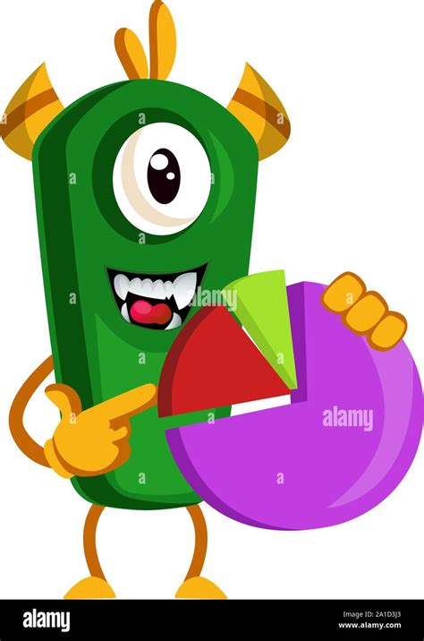 Monster With Analytics Illustration Vector On White Background Stock Vector Image And Art Alamy