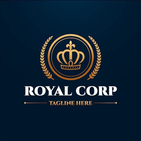 Free Vector Gradient Gold Crown Logo Template