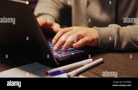 Male Cyber Criminal Hacking Password To Break Server Security Stock