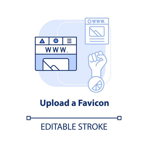 Upload Favicon Light Blue Concept Icon Making Professional Website